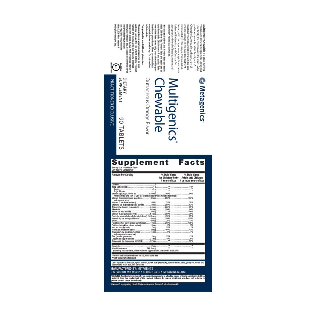 Multigenics® Chewable « Firstline Nutrition